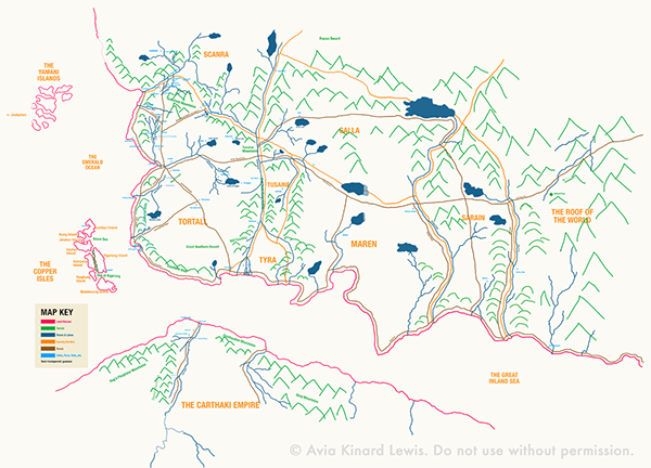 Avia Lewis, graphic designer for film - Passion Project: Tortall Map