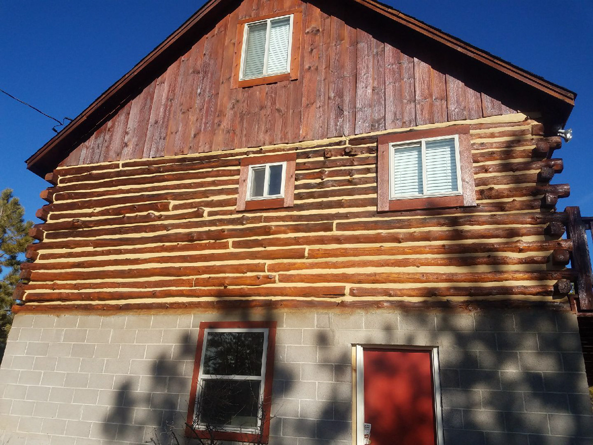 Log Home Restoration Colorado - Log Home Finishing project Teller ...