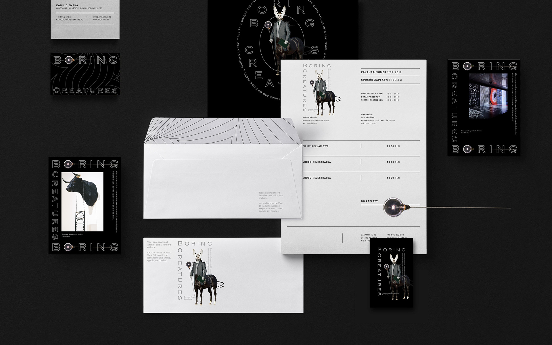 YEN LIN SHEN DESIGN - BORING CREATURES BRAND DESIGN