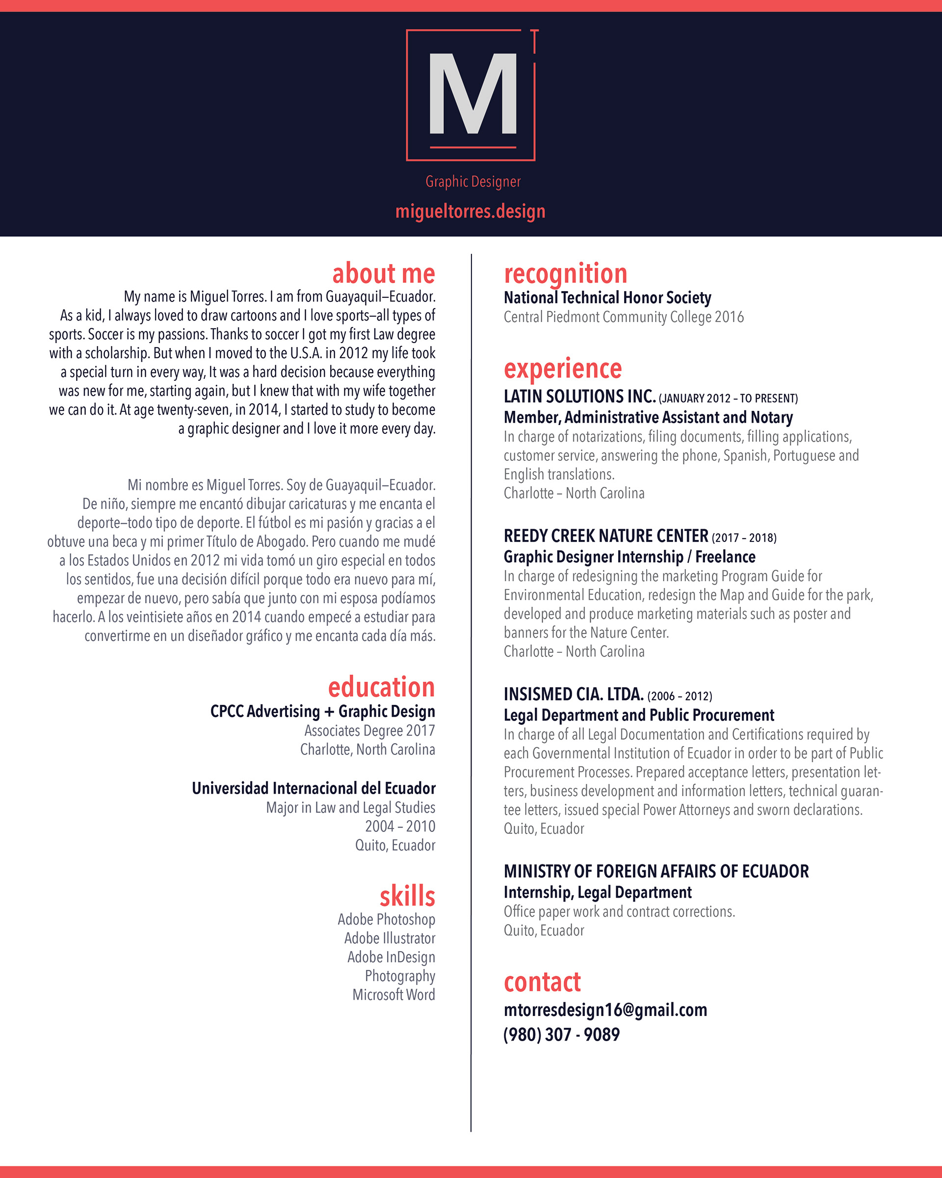 MIGUEL TORRES - resume