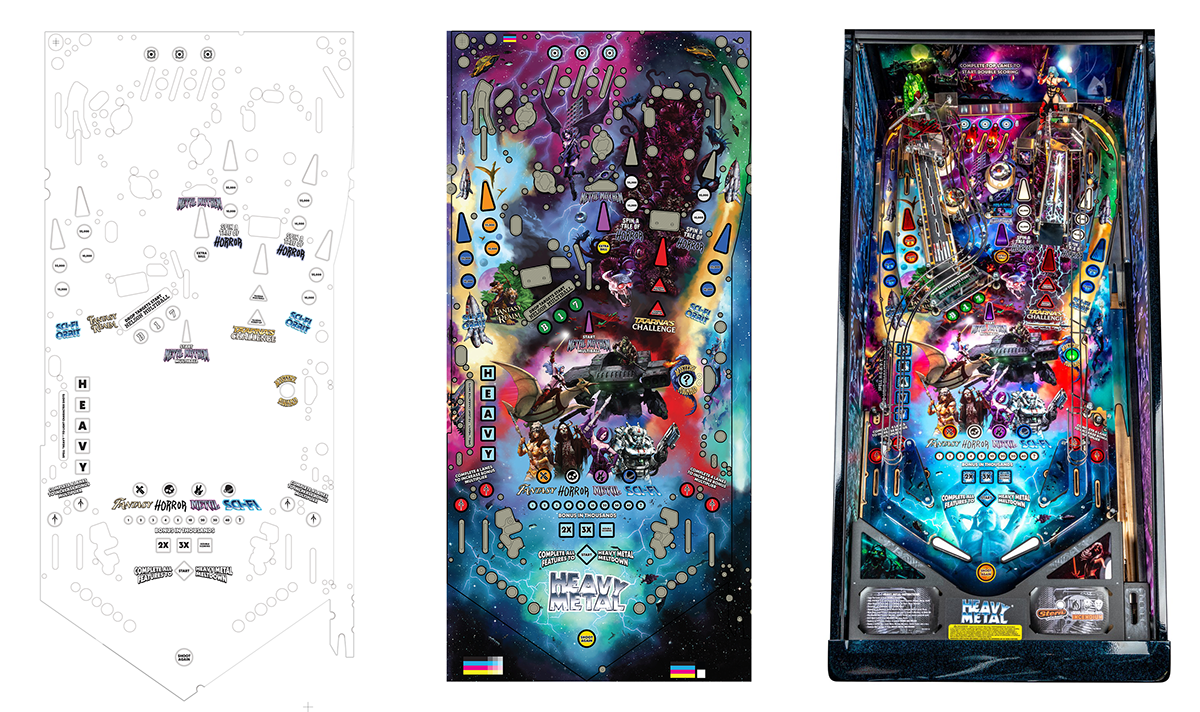Jacob Bascle - HEAVY METAL PINBALL MACHINE by STERN