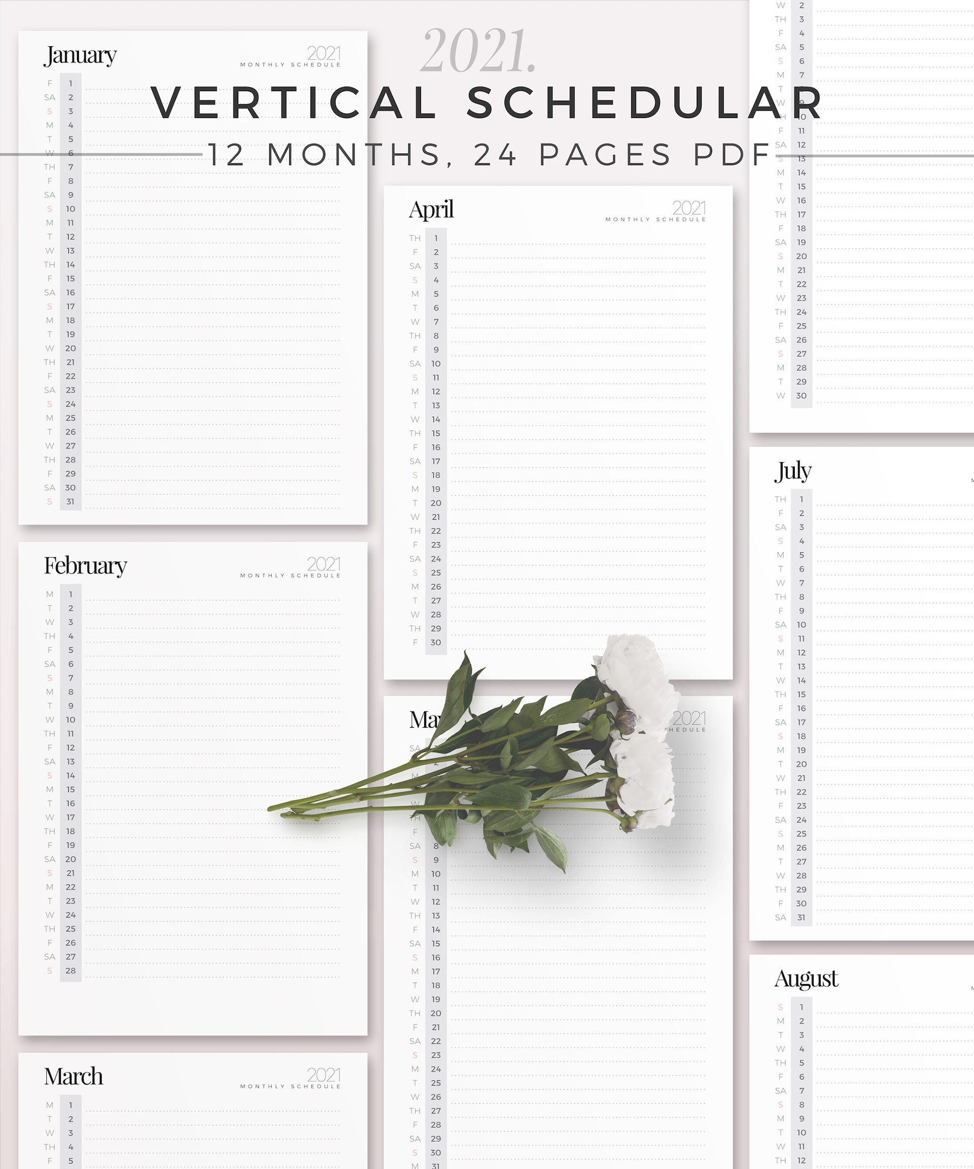 Paperly Planners - Beautiful, Productive. - 2021 Vertical Schedular