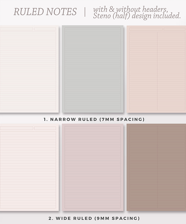 Paperly Planners - Beautiful, Productive. - NEUTRAL Digital Note Template