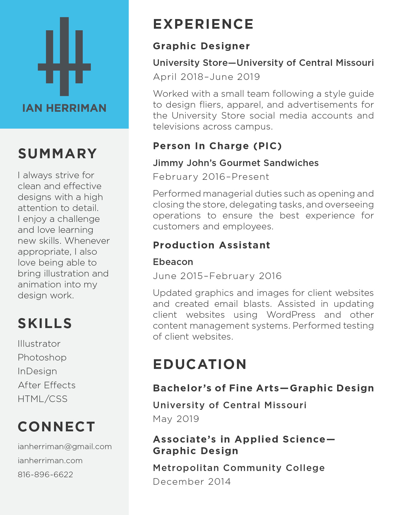 Ian Herriman Designs - Resume