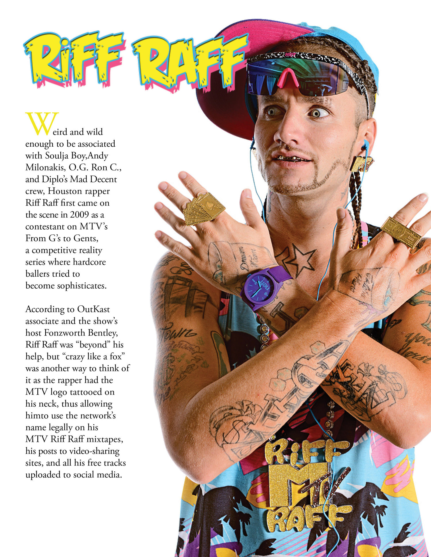 Joseph Paul - Graphic Designer - RIFF RAFF MAGAZINE SPREAD