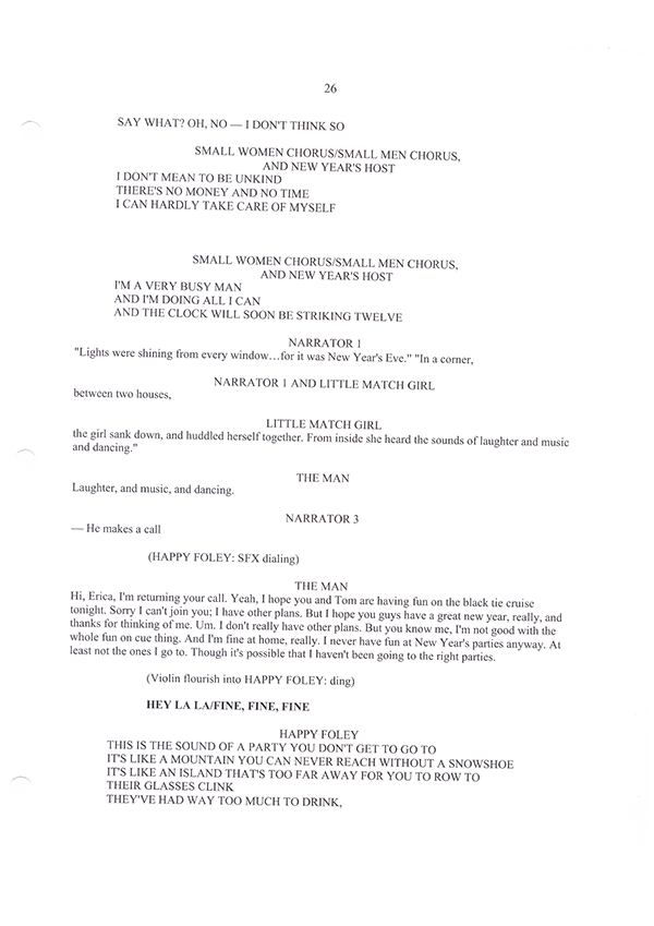 Nandini Tandon - Stage Management: Script Sample Two