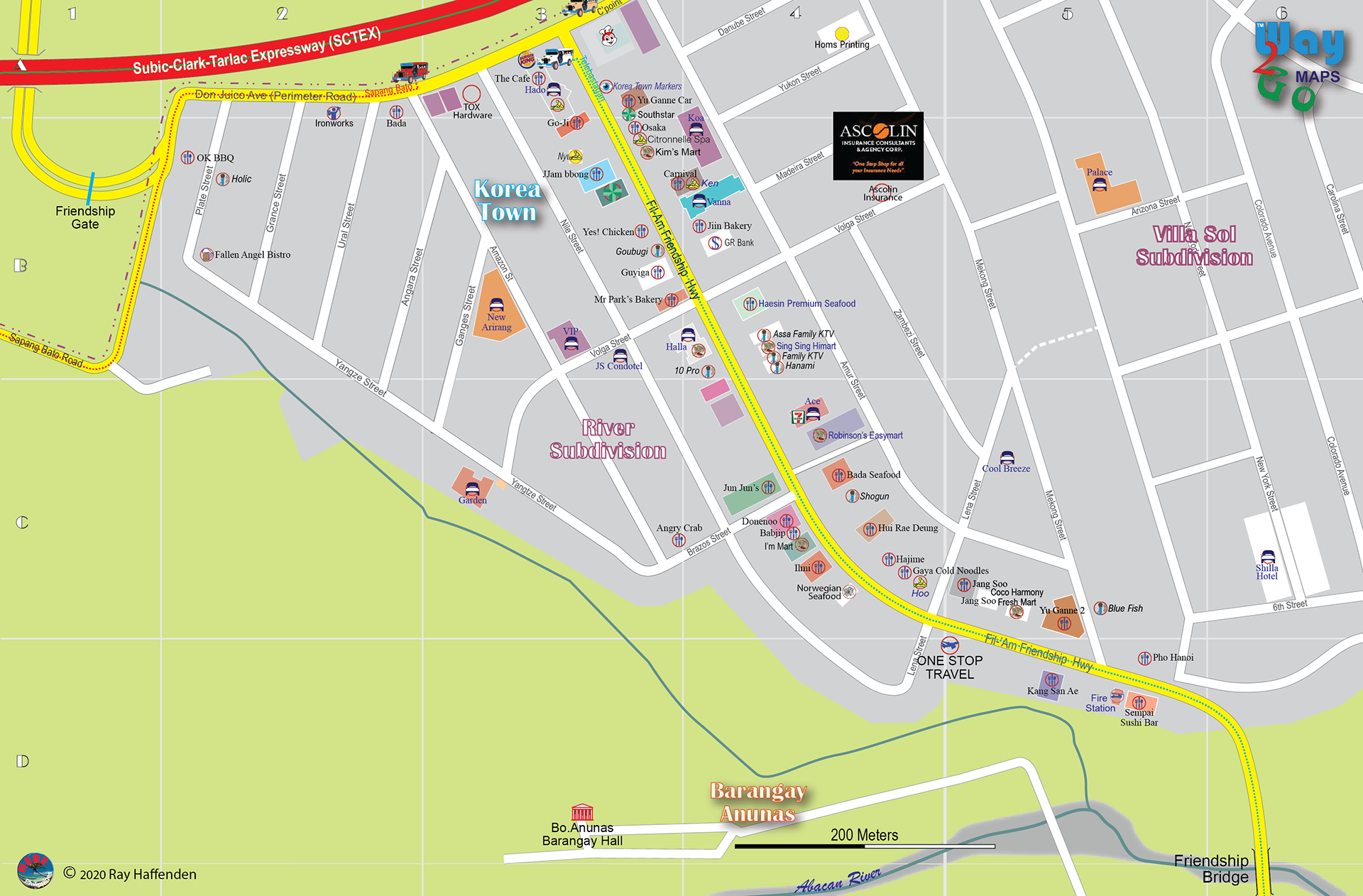 Angeles City Maps - Friendship - Korea Town