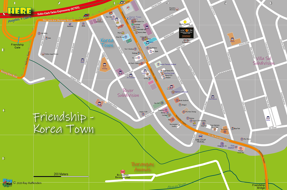 Angeles City Maps - Friendship - Korea Town