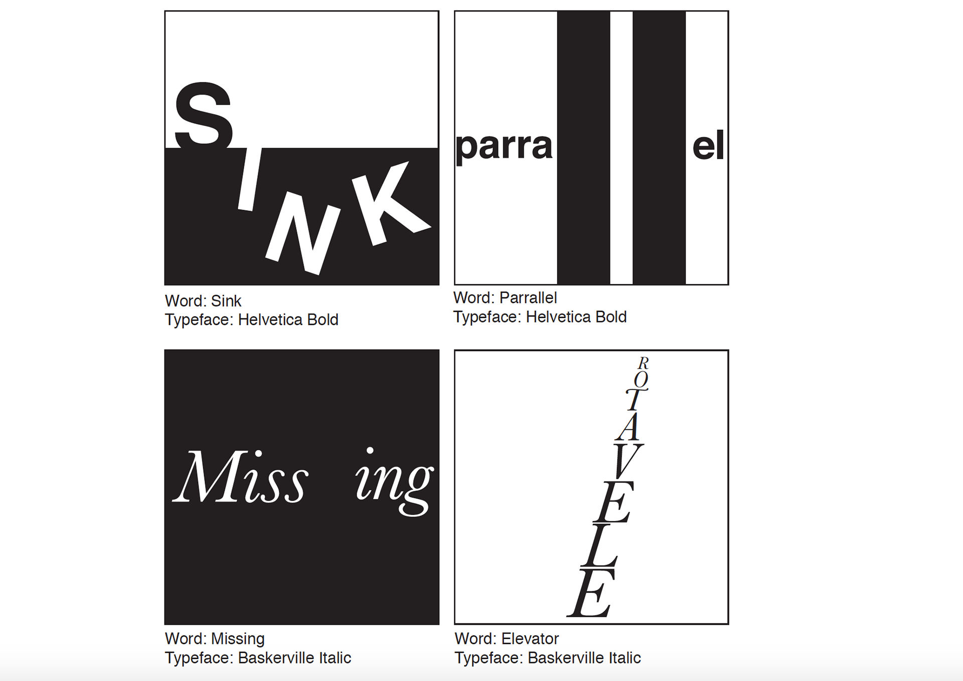 Typography Expressive Words