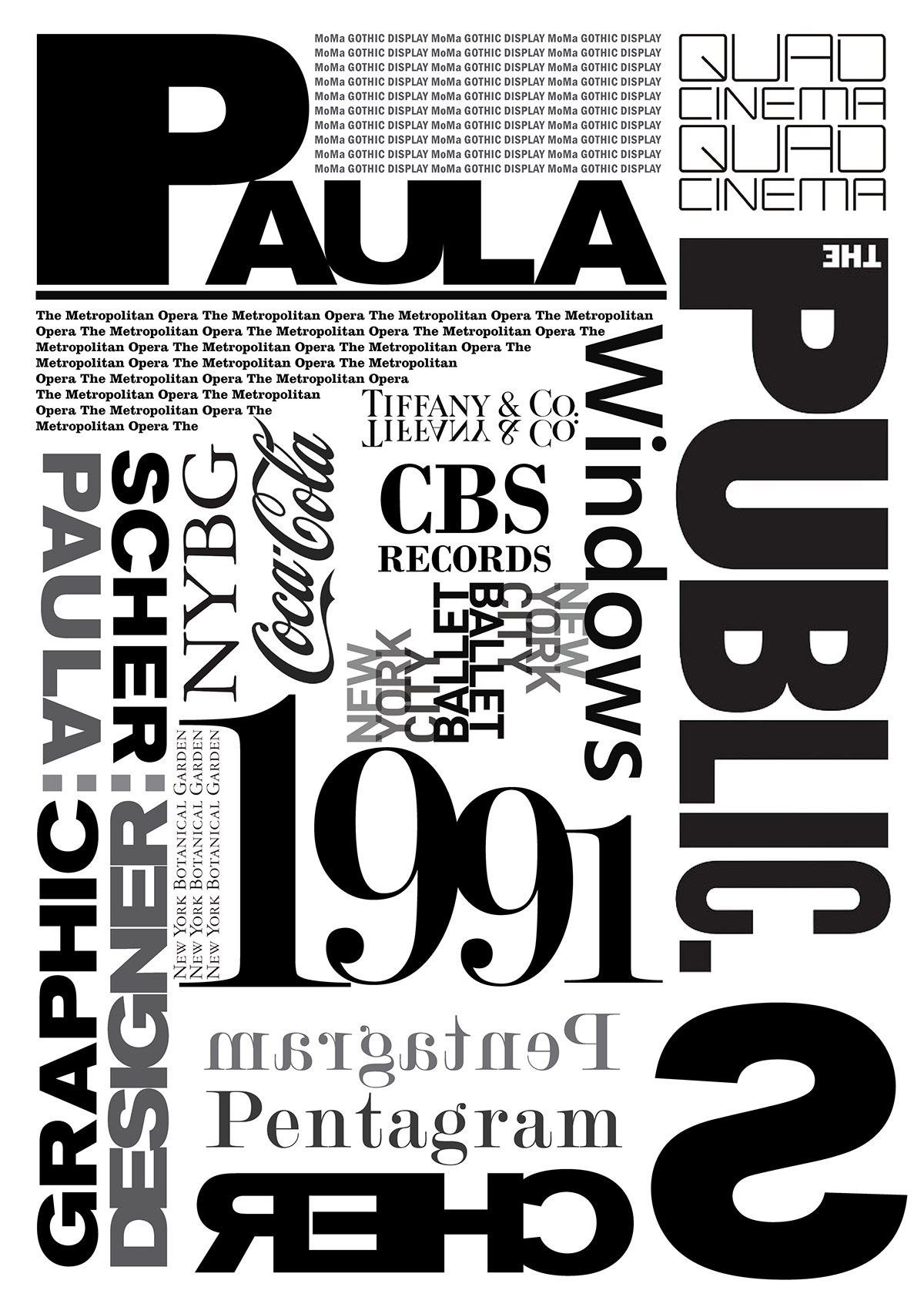 Dominique Morante - Paula Scher collage logos
