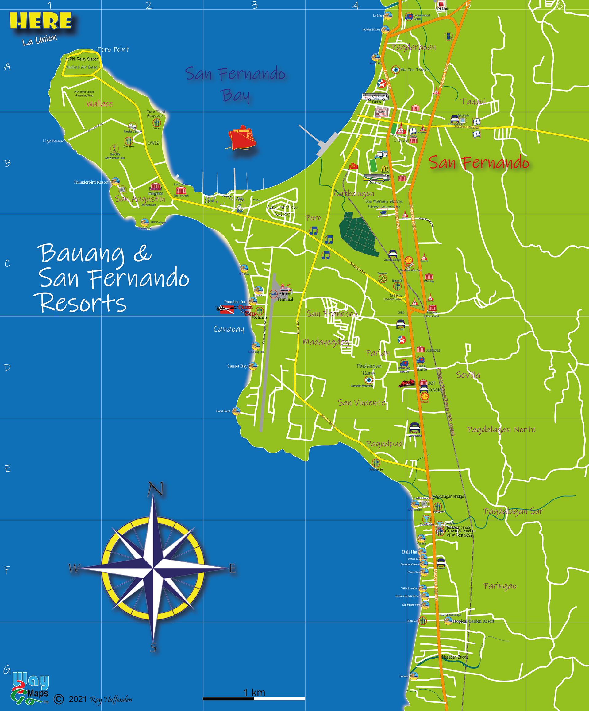 La Union Maps - Resort Area