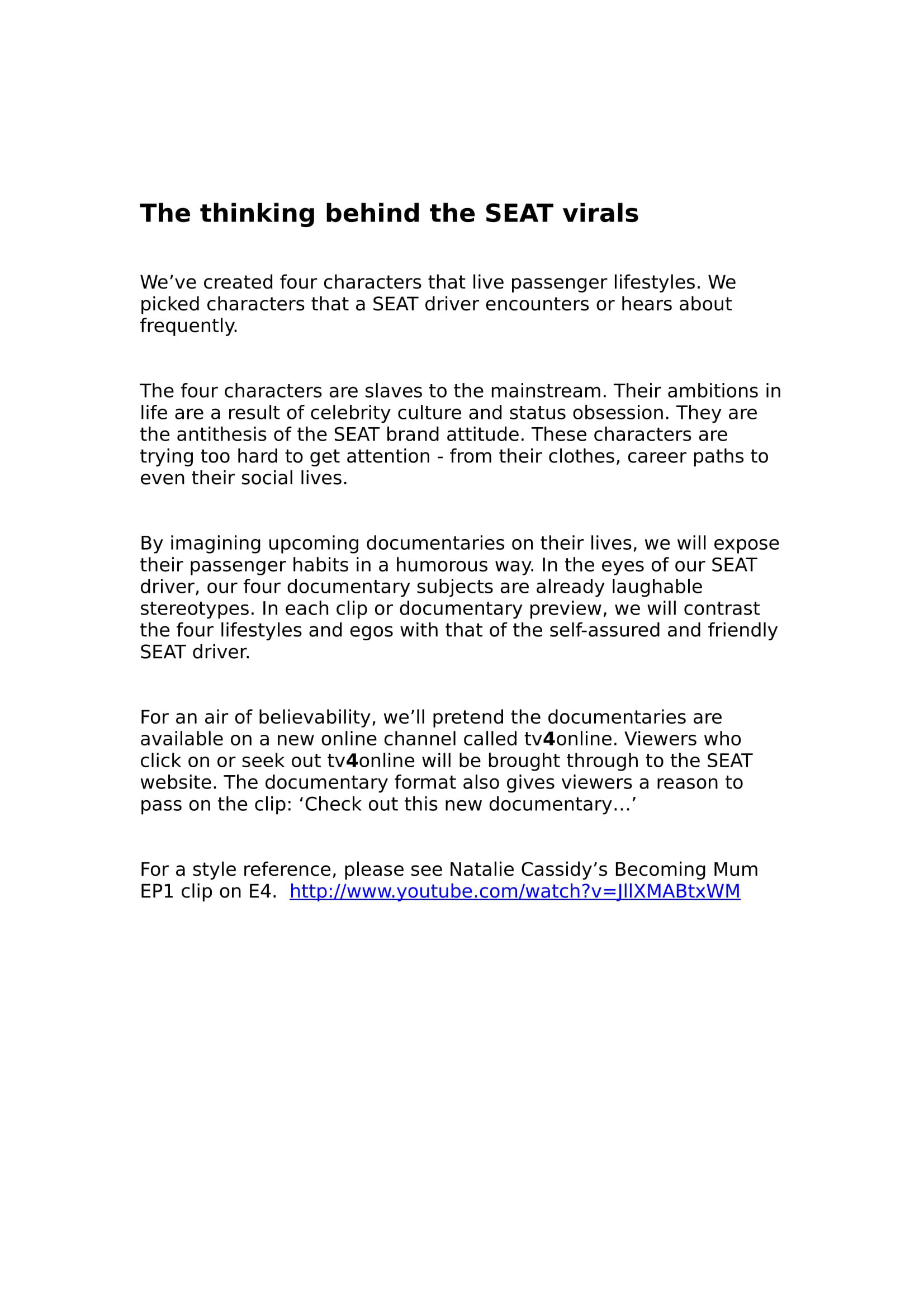 Roger McGrath Copywriter Dublin - SEAT viral mockumentary trailer ...