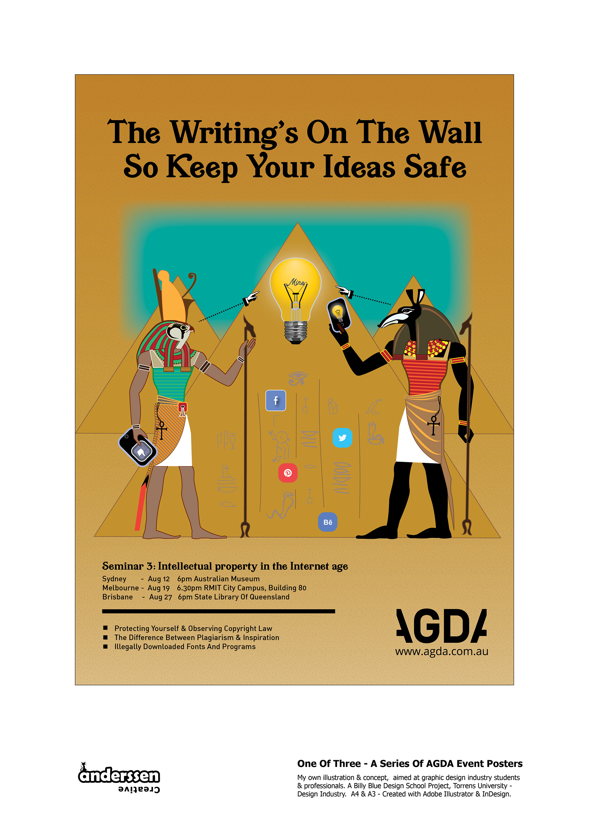 Anderssen Creative - AGDA Event Posters - Illustrations