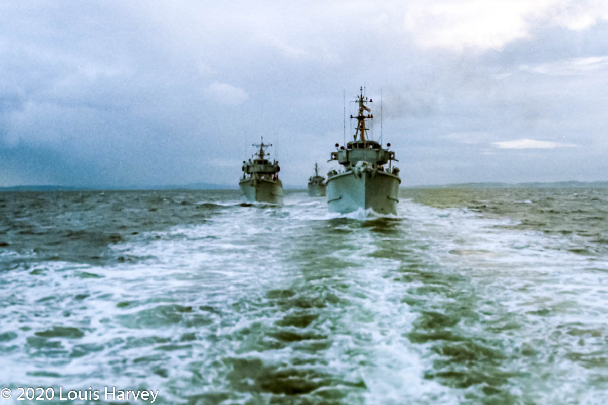 Louis Harvey - My Portfolio - Minesweepers at Sea - 1985