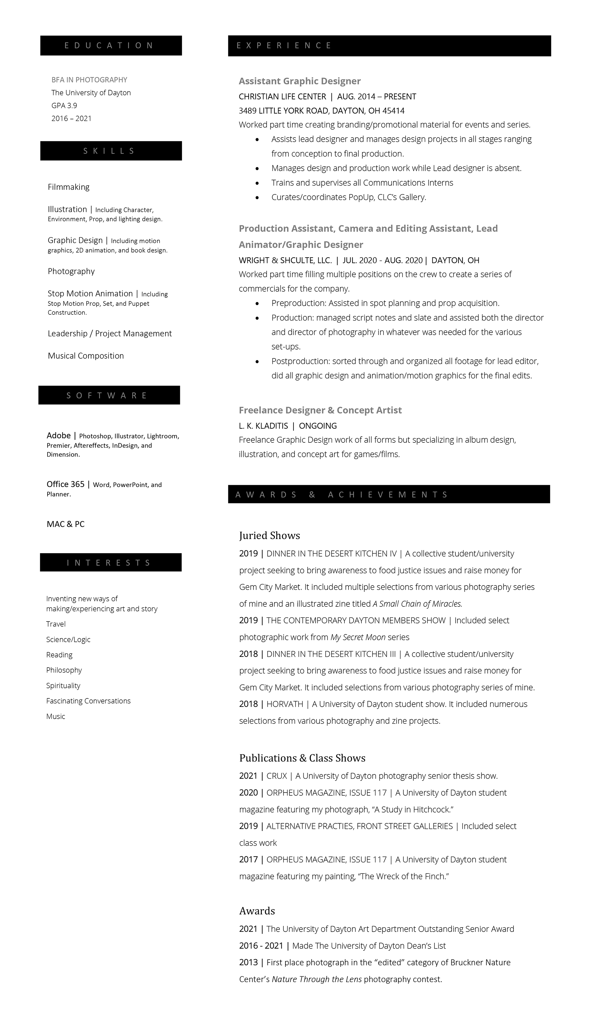 Lydia Kladitis - Resume