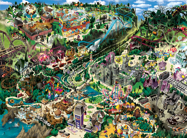 Visual Maps . - Alton Towers park map