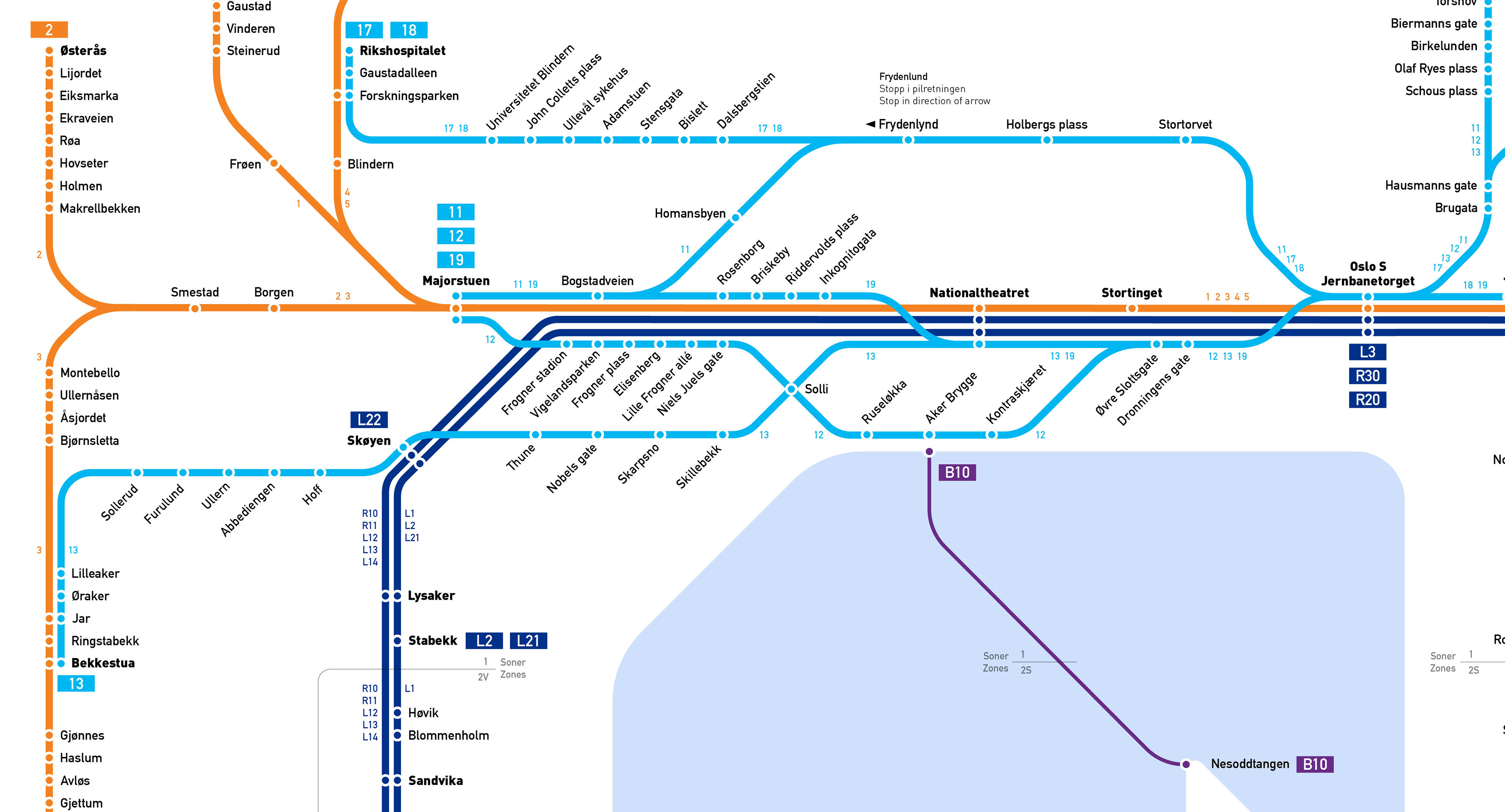 T2 Design - Oslo Public Transportation Map T2 Design - Oslo Public Transportation Map