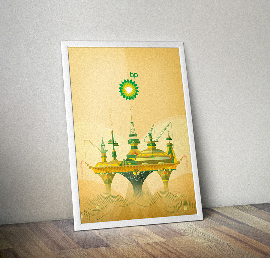 TOOCO - Visual Art, Illustration & Design - BP Oil Rig Poster