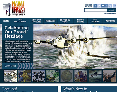 Graphic Design by Peter Thielen - NHHC Website