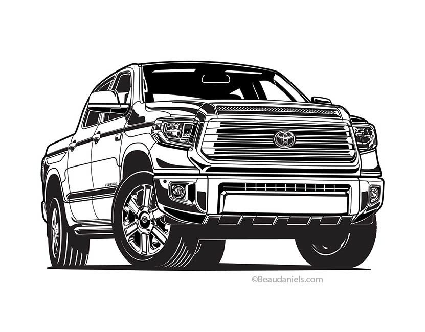 Technical illustration, Beau and Alan Daniels. - Toyota Tacoma Technical illustration, Beau and Alan Daniels. - Toyota Tacoma