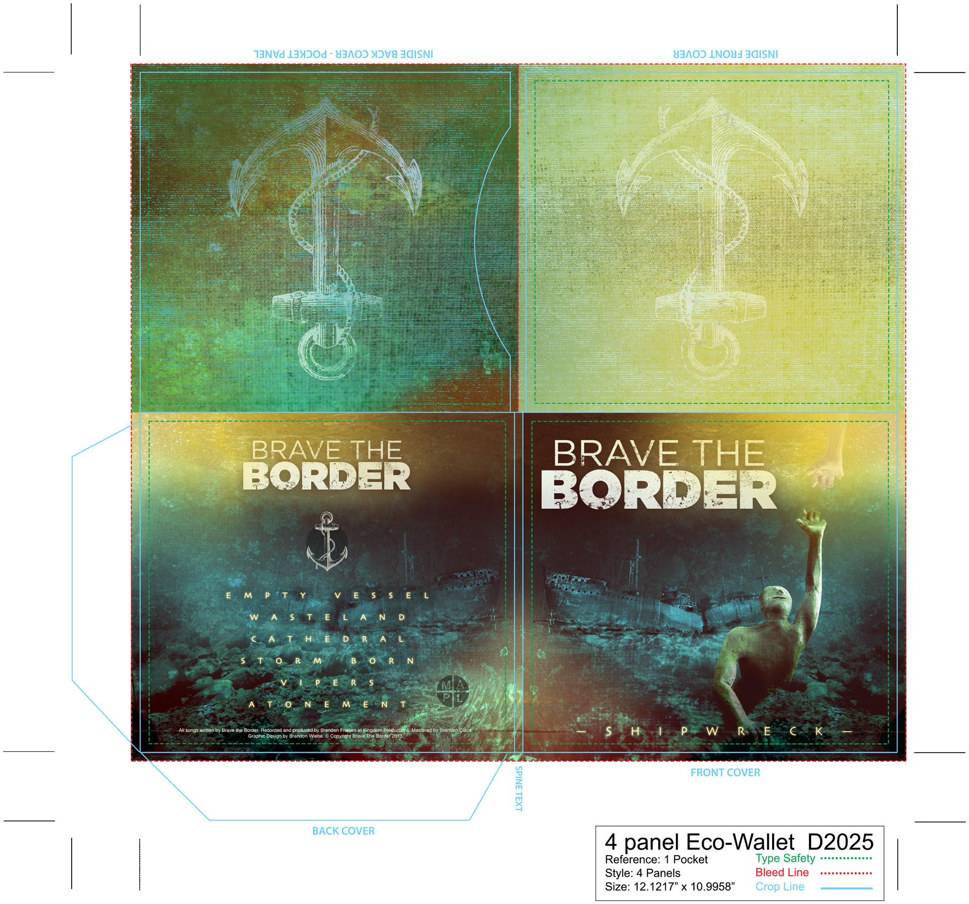 Brandon Wiebe - Brave The Border CD Art